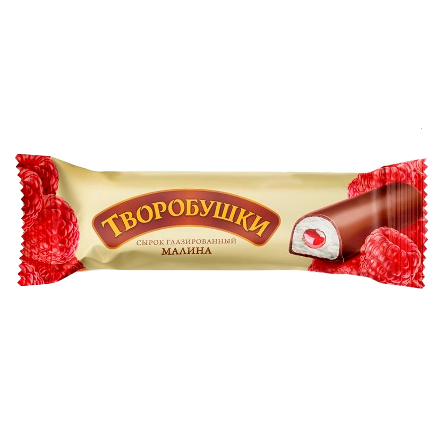 Glazed curd cheese bar Tvorobushki with raspberry, Savushkin, 40g ...